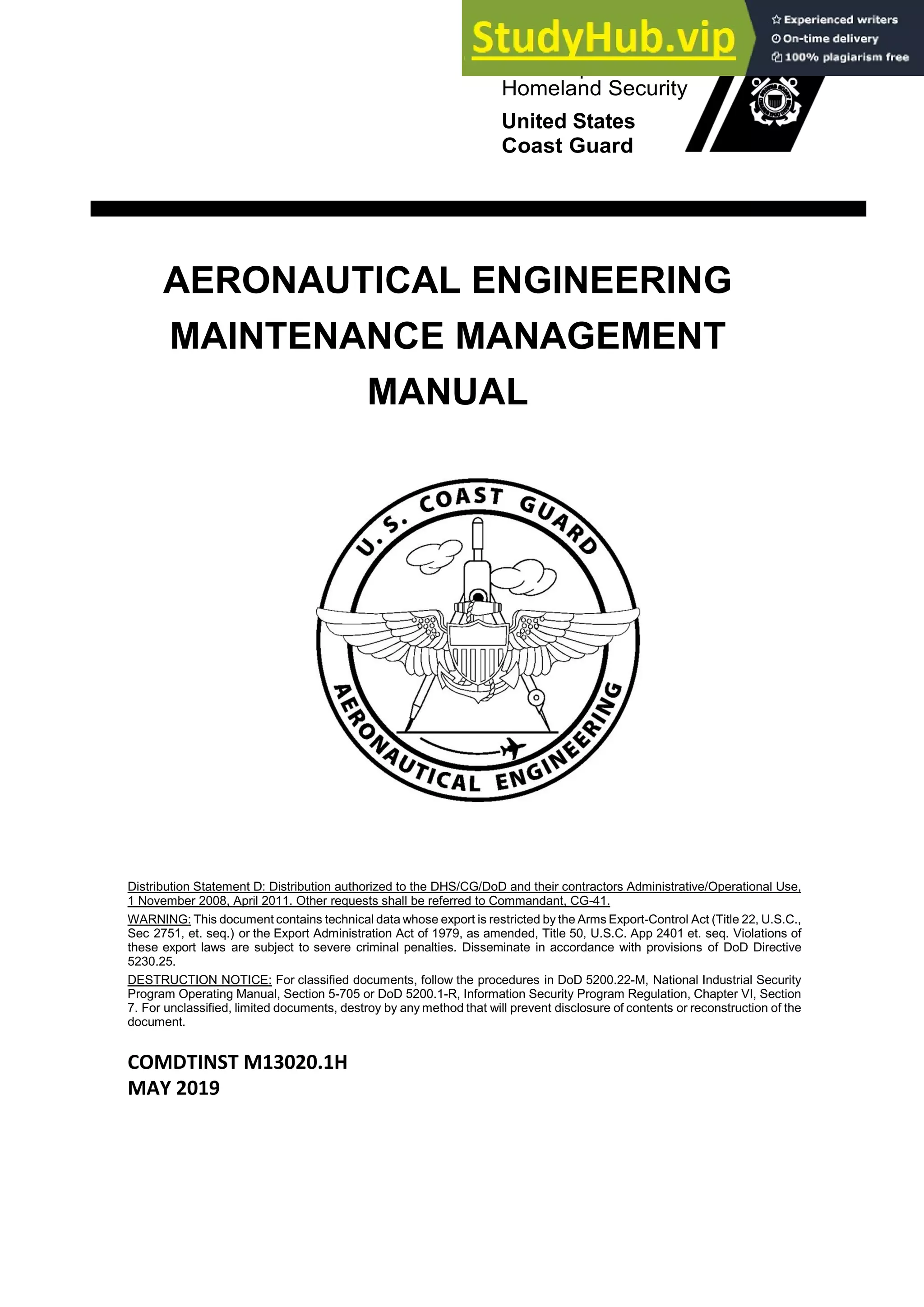 AERONAUTICAL ENGINEERING MAINTENANCE MANAGEMENT MANUAL | PDF