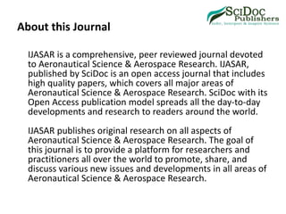 Aeronautics and aerospace research journal-sci docpublishers | PPT
