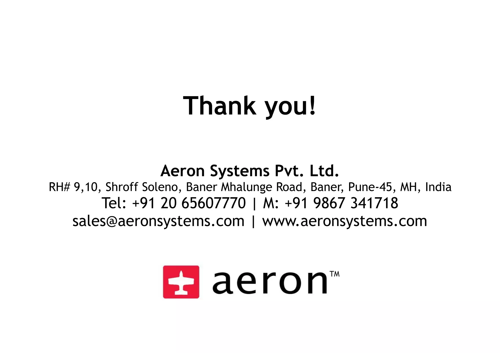 Aeron systems equipment monitoring | PDF