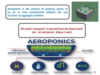 Aeroponics opportunities and threats | PPTX
