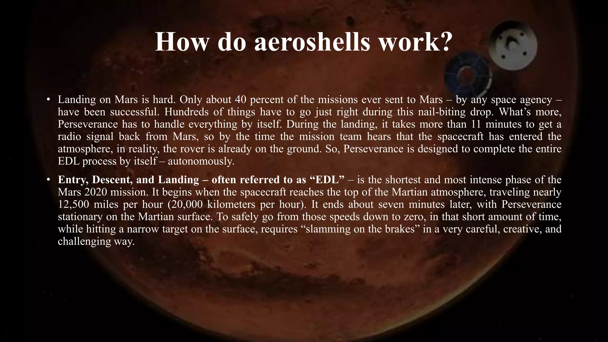 Aeroshell (Mars Rover Carrier) | PPT