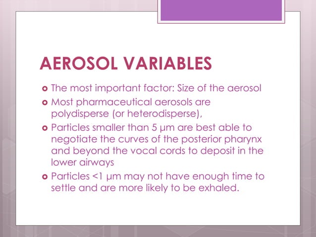 Aerosol therapy | PDF