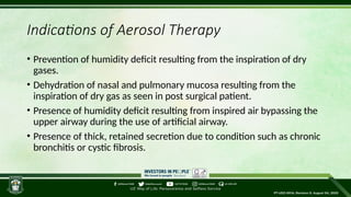 Aerosol and Humidity Therapy (Respiratory Therapy) | PPT