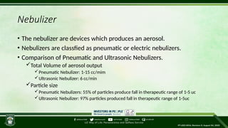 Aerosol and Humidity Therapy (Respiratory Therapy) | PPT