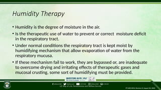 Aerosol and Humidity Therapy (Respiratory Therapy) | PPT