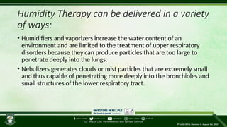 Aerosol and Humidity Therapy (Respiratory Therapy) | PPT