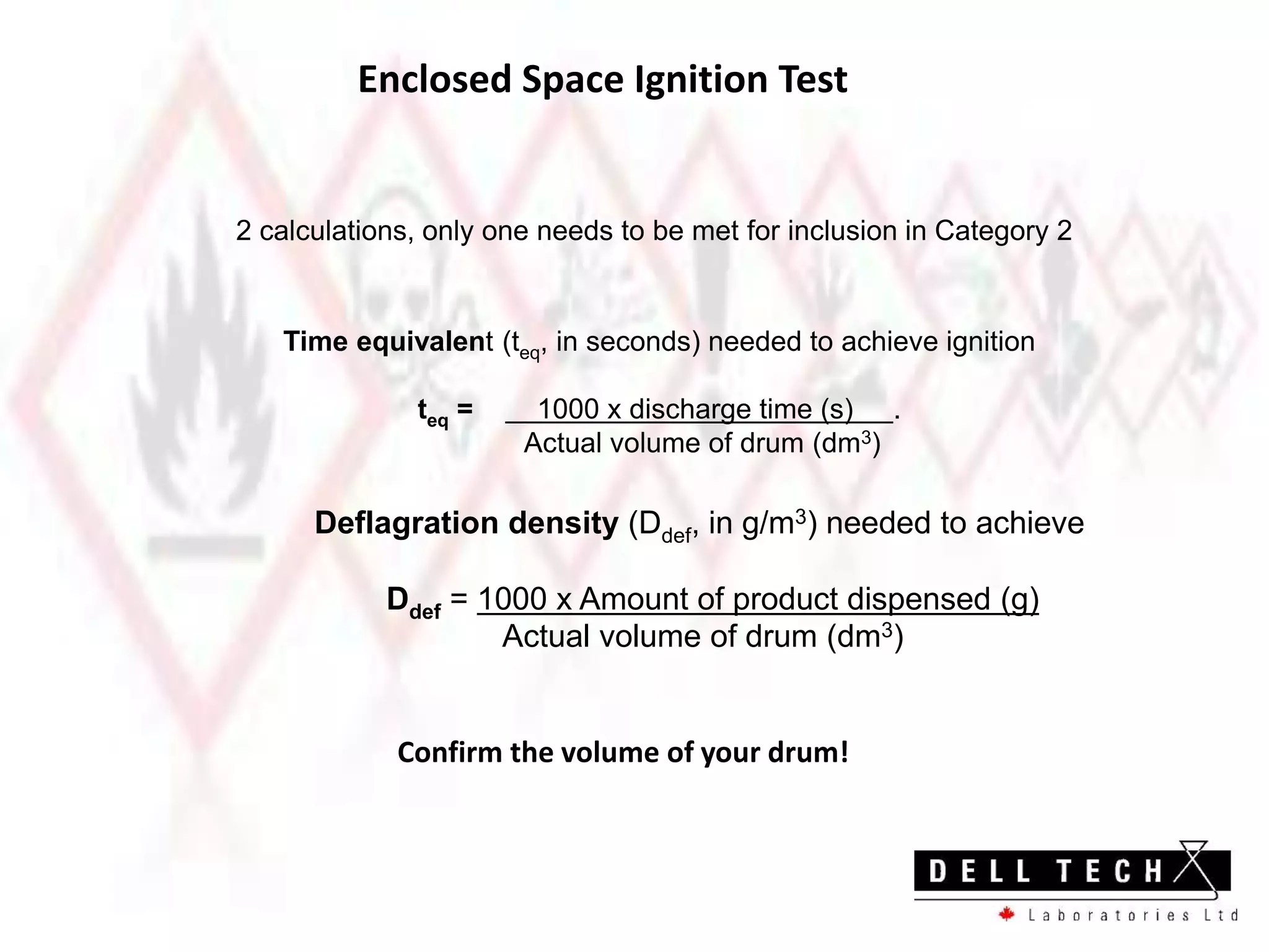Aerosol Flammability Testing for HCS 2012 (GHS) | PPTX