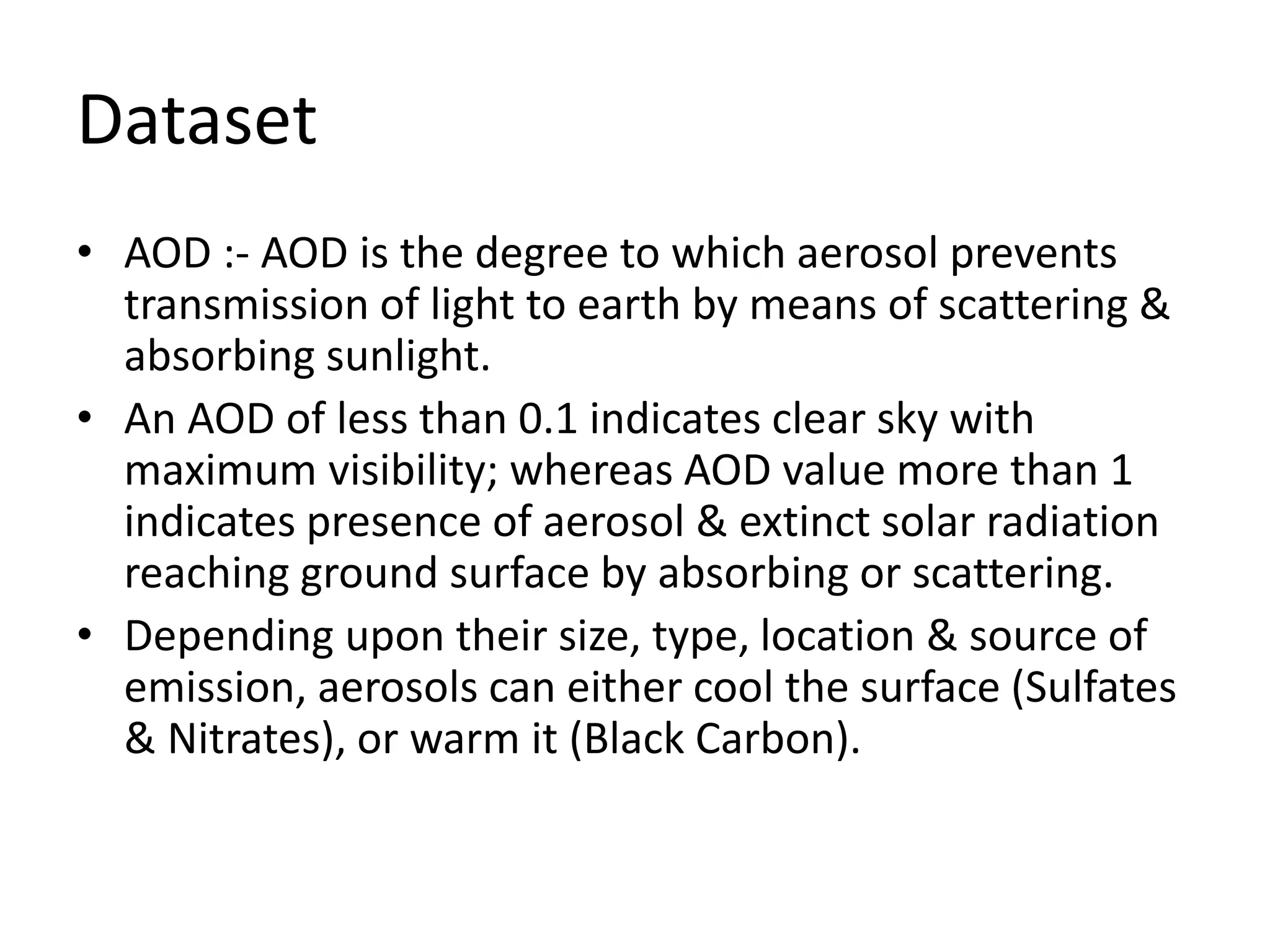Aerosol optical depth | PPTX
