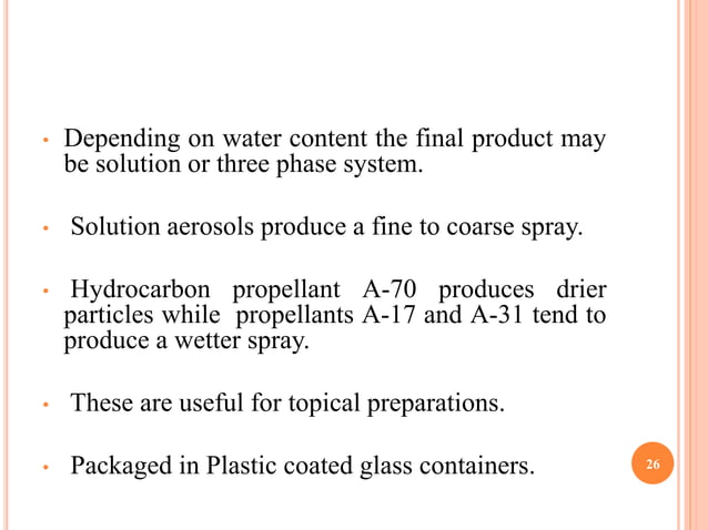 Formulation & Development of Aerosol | PPTX