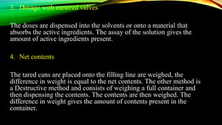 Aerosol product stability studies | PPTX