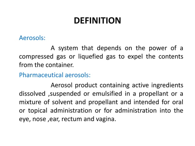 Aerosols | PPTX | Lung and Respiratory Health | Diseases and Conditions