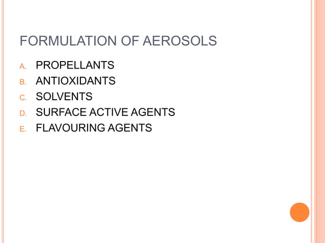 Aerosols | PPT