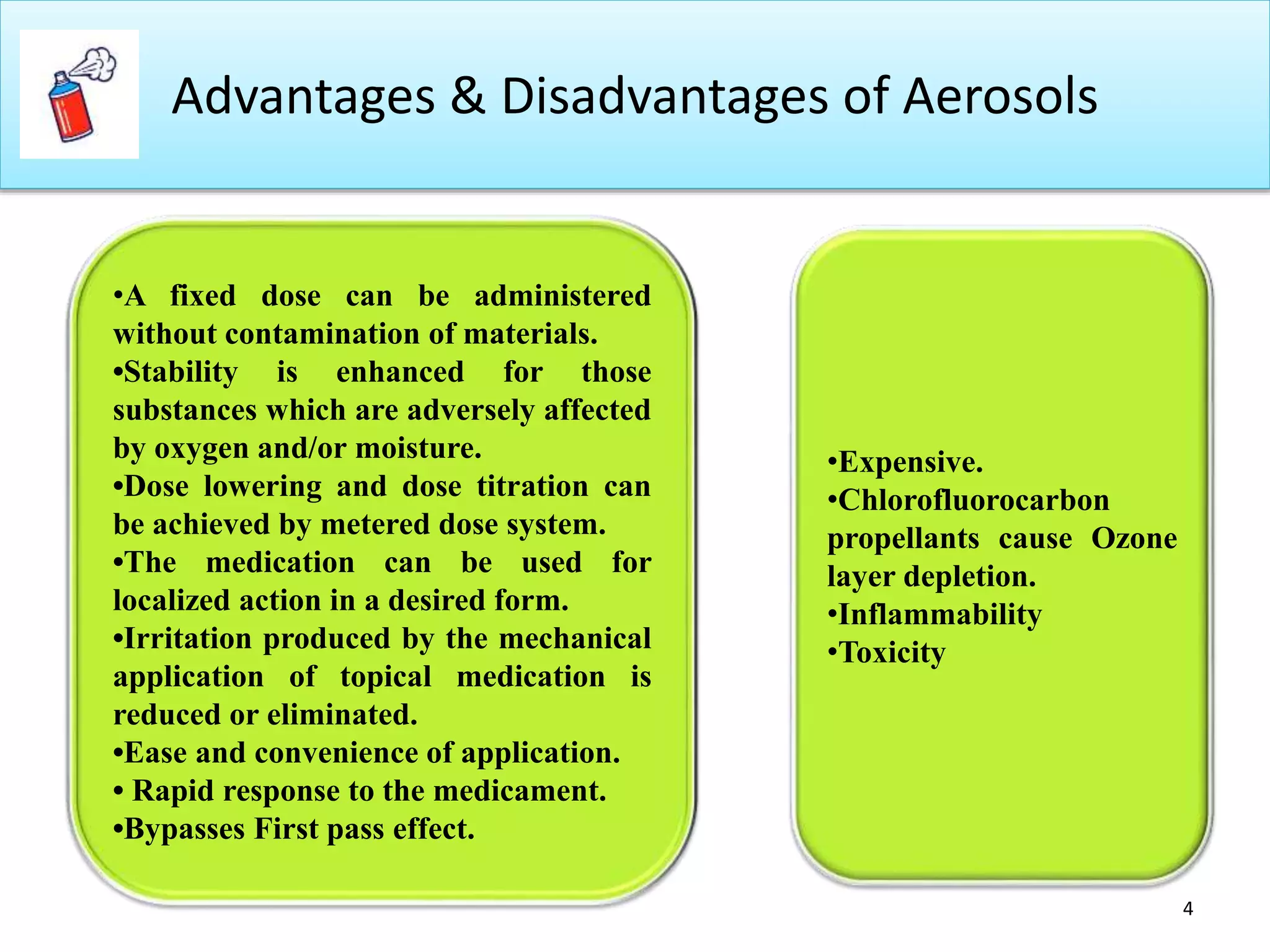 Aerosols containers and different propellants used | PPTX