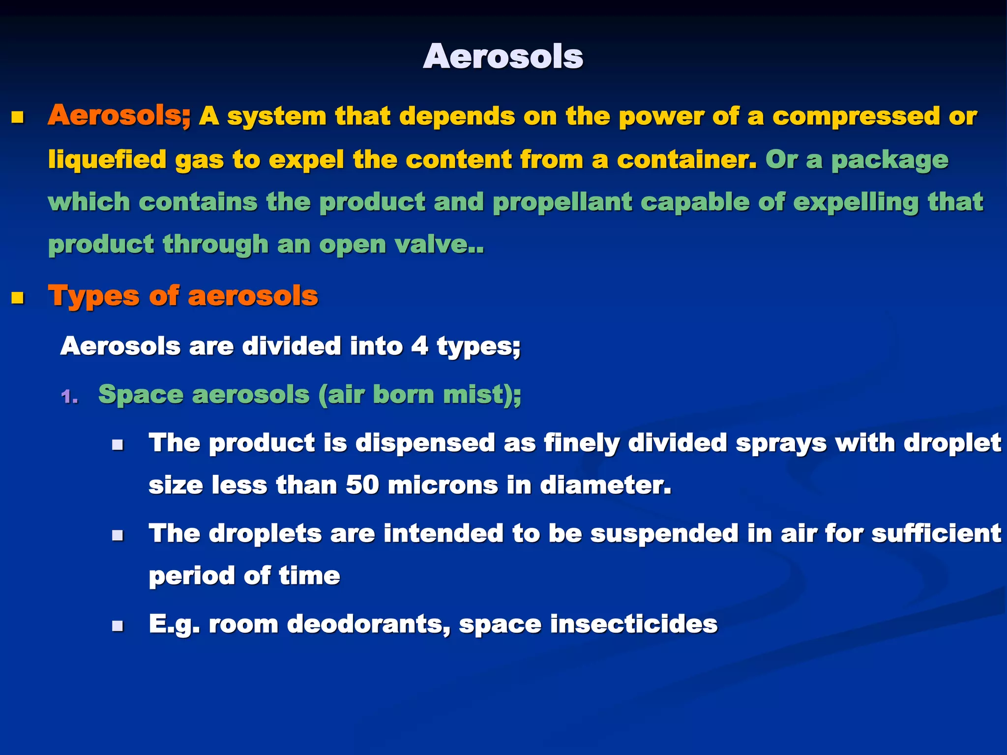Aerosols1 | PPT | Chemistry | Science