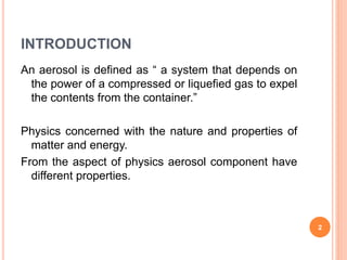 PHYSICS OF AEROSOL | PPTX