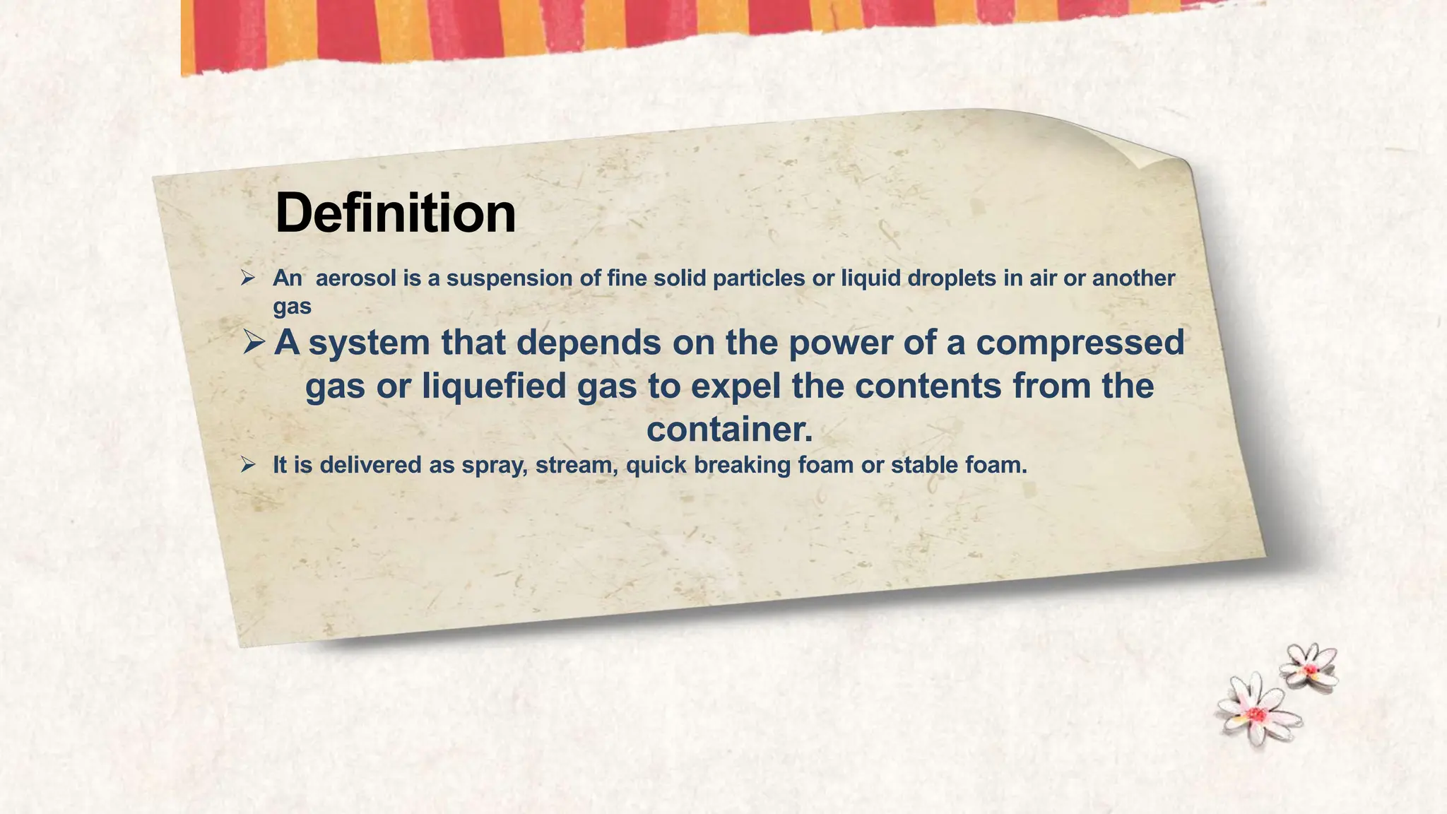 Aerosols, Propellants and types of propellants , Containers , types of ...