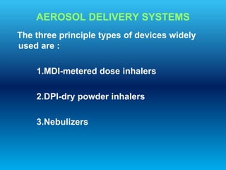 Aerosol therapy presentation | PPT