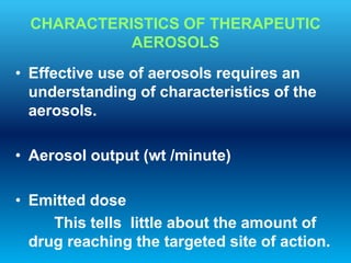 Aerosol therapy presentation | PPT