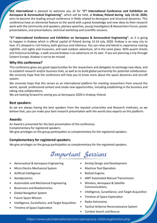 2nd International Conference and Exhibition on Aerospace & Aeronautical ...
