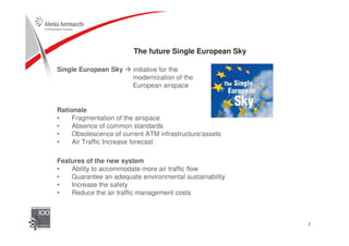 Alenia Aermacchi in the Single European Sky ATM Research | PPT
