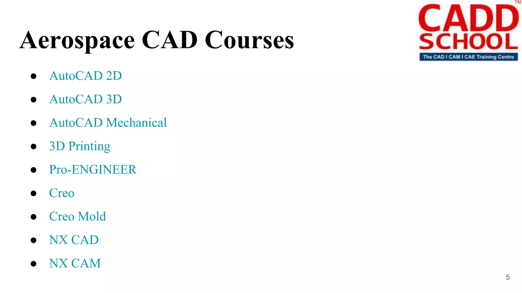 Aerospace Design | Aircraft Design | Aeronautical CAD in chennai | PPTX