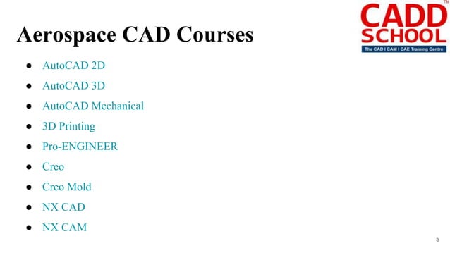Aerospace Design | Aircraft Design | Aeronautical CAD in chennai | PPT