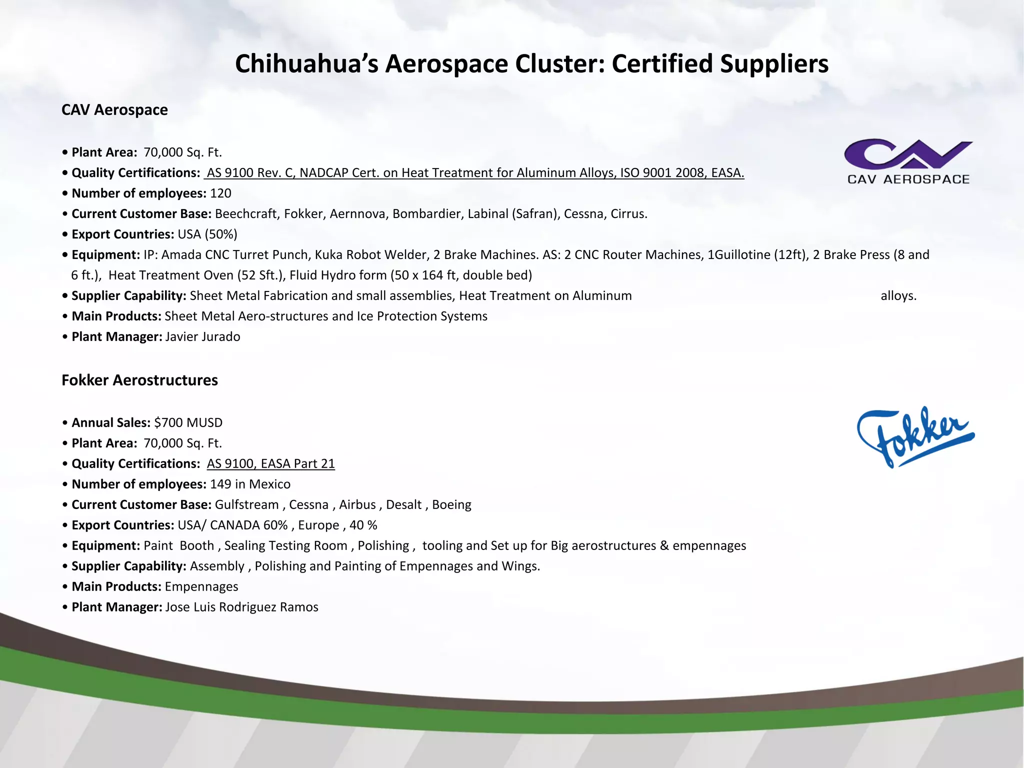 Aerospace cluster presentation | PDF | Manufacturing Industry | Industries