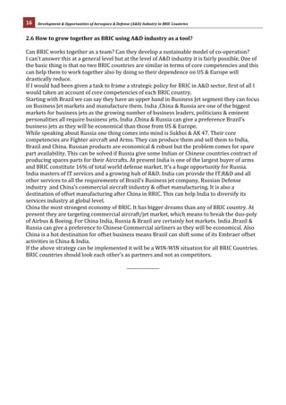 Aerospace&Defence in BRIC Nations | PDF