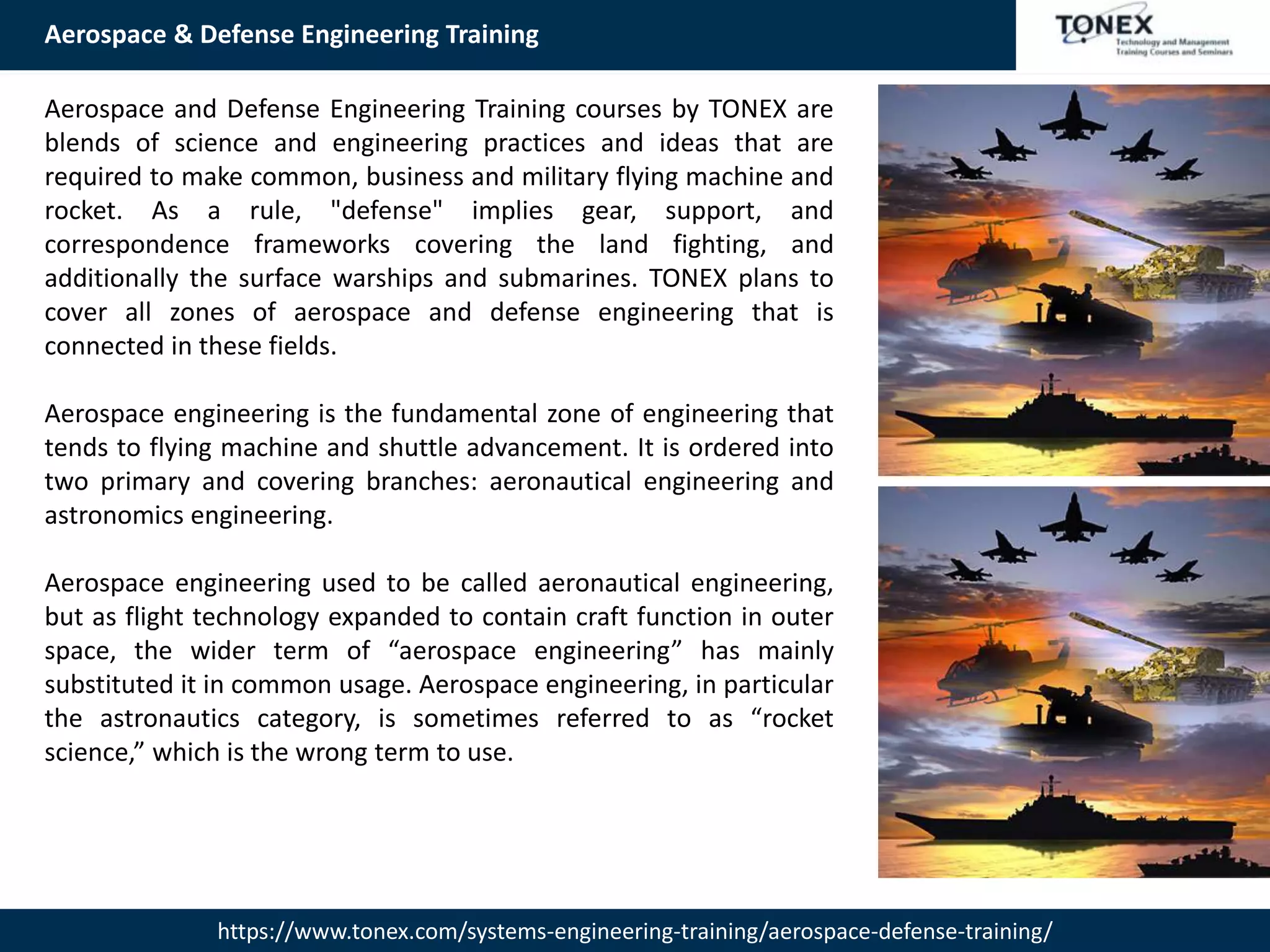 Aerospace and Defense Engineering Training : Tonex Training | PPT ...
