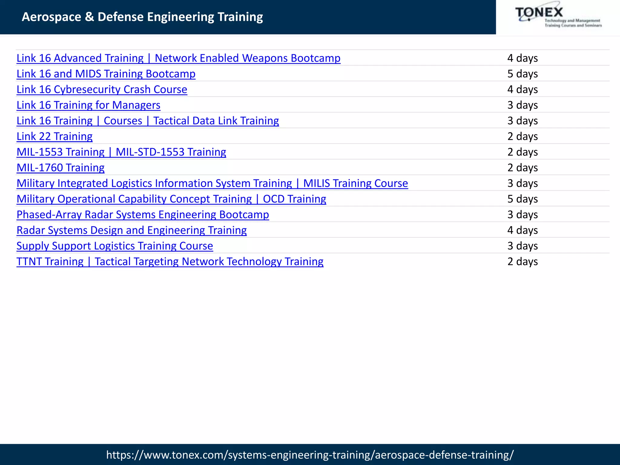 Aerospace and Defense Engineering Training : Tonex Training | PPT ...