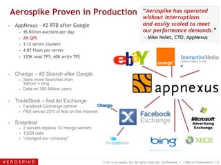 Aerospike AdTech Gets Hacked in Lower Manhattan | PPT