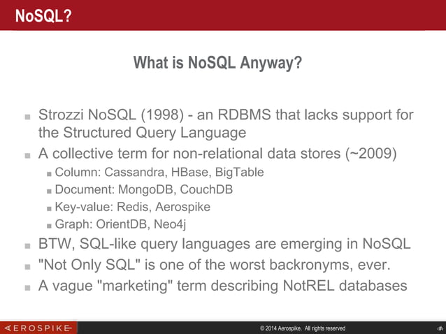 NoSQL in Real-time Architectures | PPT