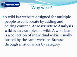 Aerostructure analysis WIKI project | PPT