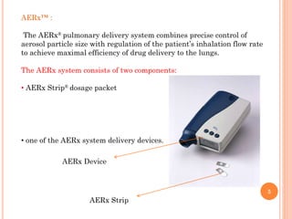 AeRx technique; Advances in pulmounary systems | PPTX