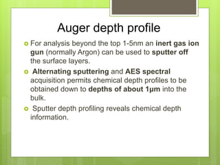 Auger Electron Spectroscopy | PPTX