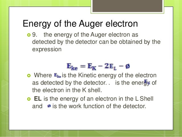 Auger Electron Spectroscopy