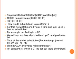Aes(Advance Encryption Algorithm) | PPTX