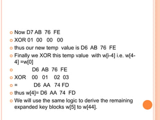 Aes(Advance Encryption Algorithm) | PPTX