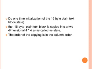 Aes(Advance Encryption Algorithm) | PPTX