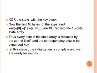 Aes(Advance Encryption Algorithm) | PPTX