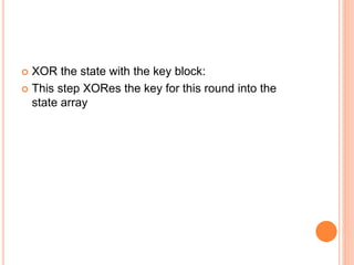 Aes(Advance Encryption Algorithm) | PPTX