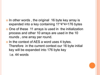 Aes(Advance Encryption Algorithm) | PPTX