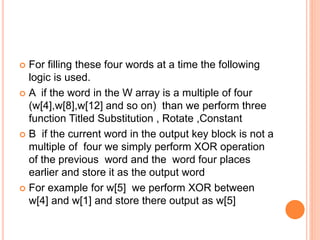Aes(Advance Encryption Algorithm) | PPTX