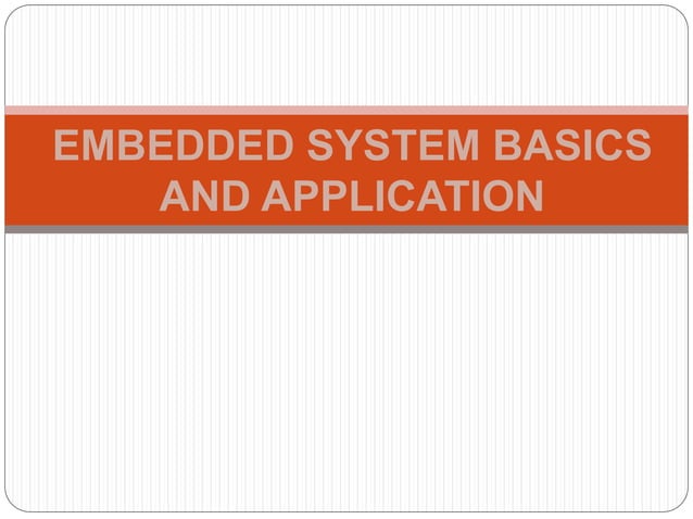 Embedded System basic and classifications | PPTX | Operating Systems | Computer Software and ...