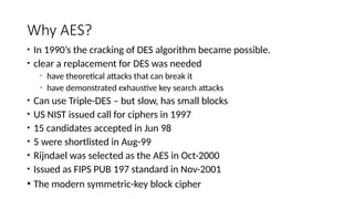 Advance Encryption Standard-AES Cryptosystem | PPT