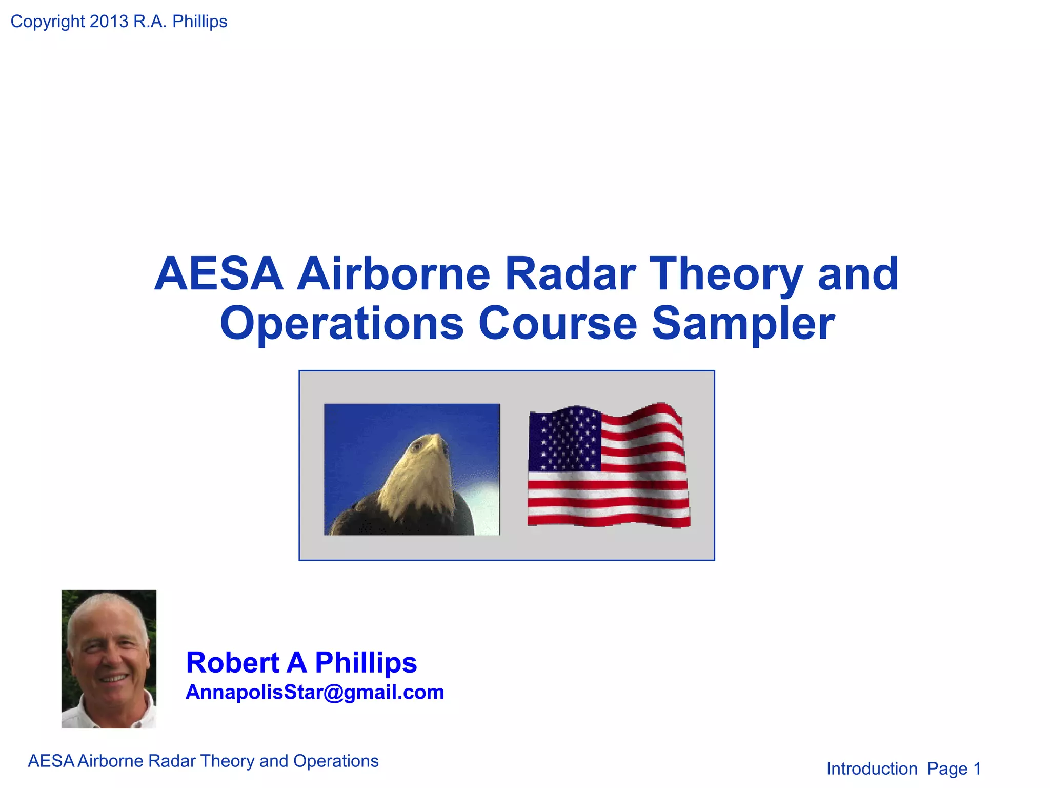 AESA Airborne Radar Theory and Operations Technical Training Course ...