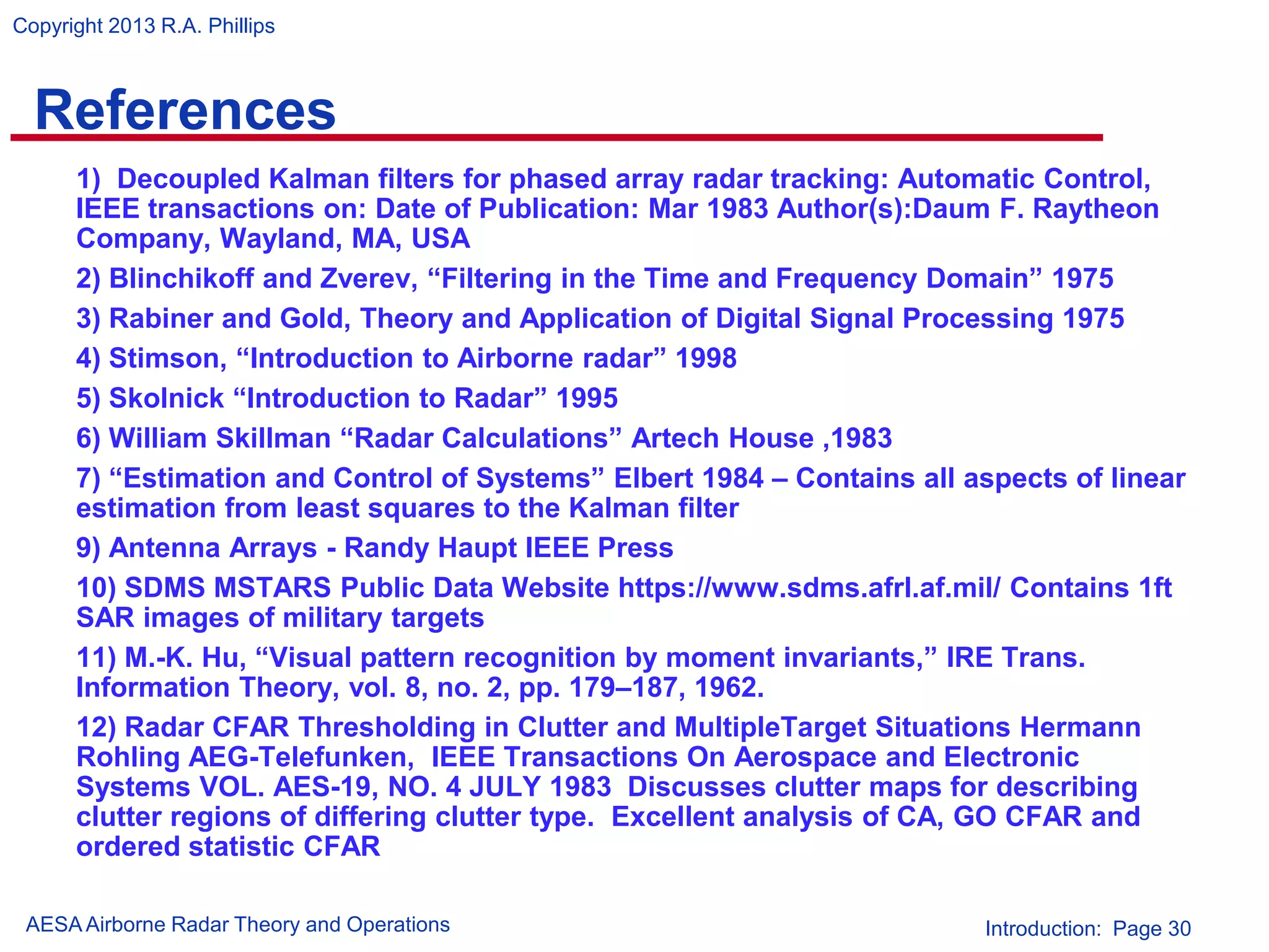 AESA Airborne Radar Theory and Operations Technical Training Course ...