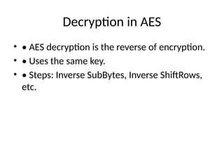 AES algorithm and easy explanation of AES | PPT