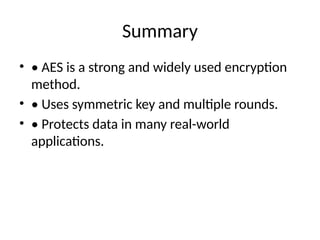 AES algorithm and easy explanation of AES | PPT