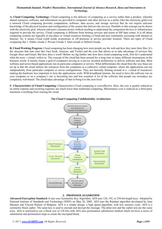 Aes based secured framework for cloud databases | PDF
